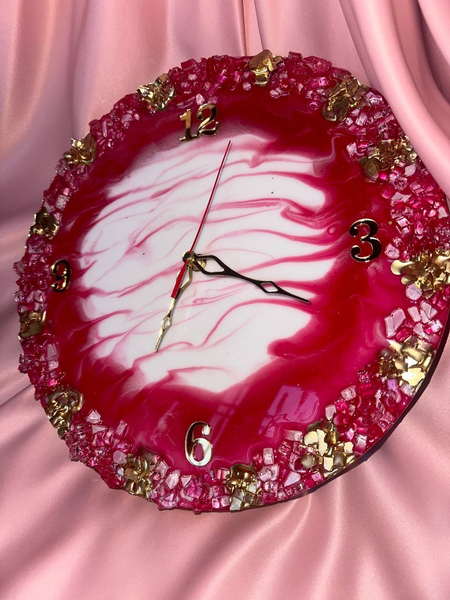 Часы Resin art ручная работа