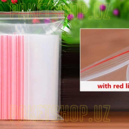 Qadoqlash sumkalari, shaffof Zip Lock, 20*28 sm,100 dona