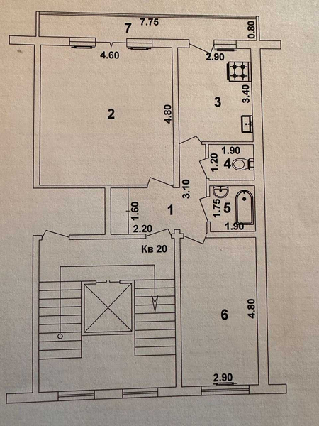 Продается 2-х комнатная квартира