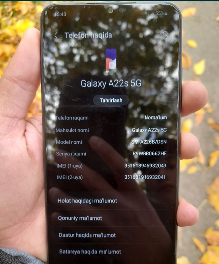 Galaxy a22s 5g  64/4