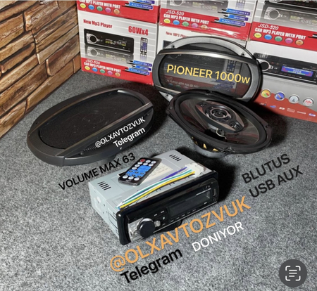 Aksiya pioneer blutus usb aux mafon va 1000w kalonka birga kamplekt