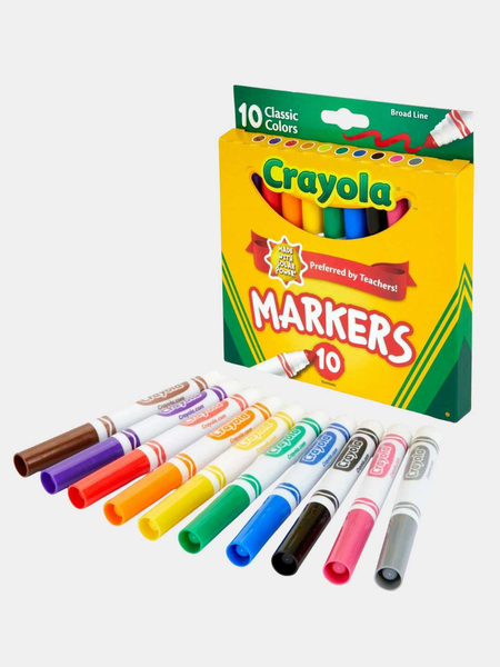 Маркер CRAYOLA Classic Broad Line для рисования, 10 шт