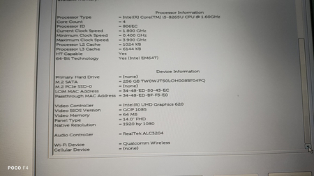 Ноутбук Dell Latitude 5400 из Америки. i5 8265u/8gb/256gb