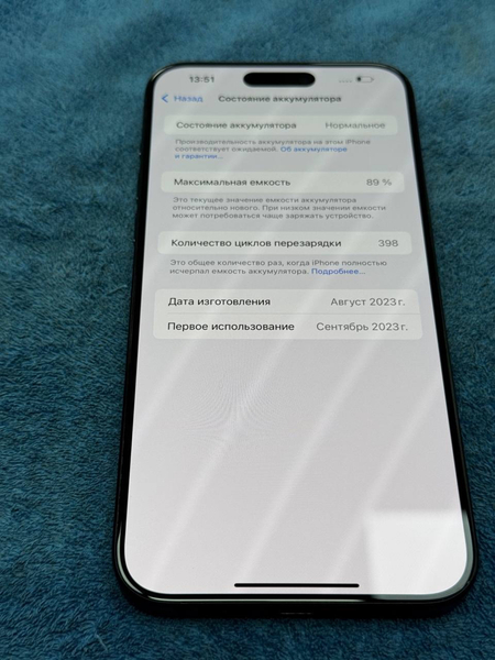 Продам б.у iPhone 15pro max 256gb blue