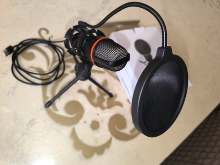 Микрофон для ПК/Ноутбуков с RGB подсветкой на USB