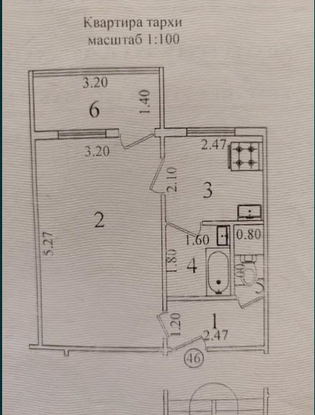 Чиланзар 11кв   1/4/4.  1,5*3м²   33м²