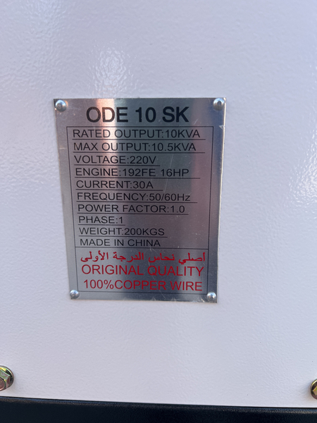 Generator 10KWA OSAKA+ATS