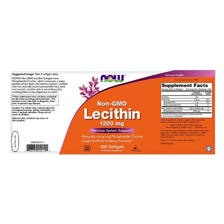 Now, Лецитин, 1200 мг, (Lecithin, лецетин, лицитин, леситин, лиситин)
