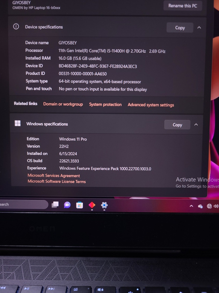 Igravoy Noutbuk: Hp OMEN 15 Gaming Laptop 11 Generatation