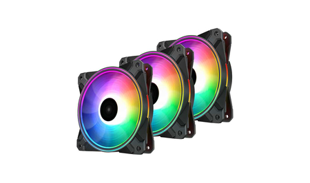 Кулер для кейса Case Cooler Deepcool CF120 Plus A-RGB LED (3в1) Black