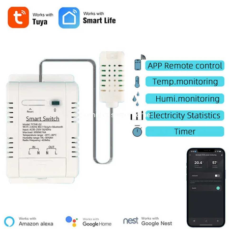 Tuya Smart реле TH16 Thermostat WiFi