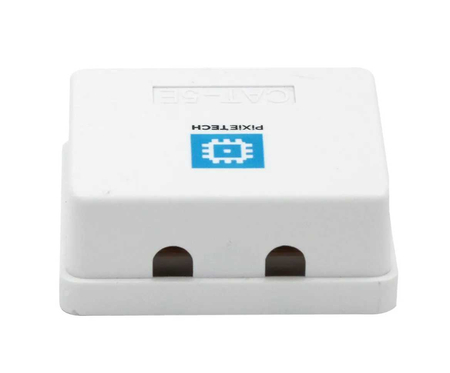 Розетка накладная Pixietech, CAT5e UTP RJ-45, 2 порта