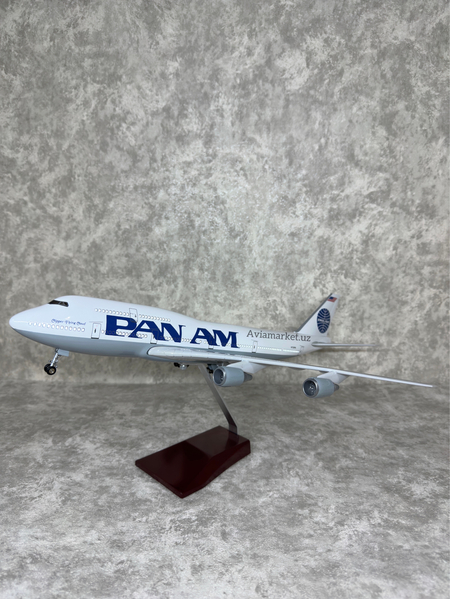 Самолет на подарок (BOEING-747 PAN AM AMERICA) с LED подсветкой