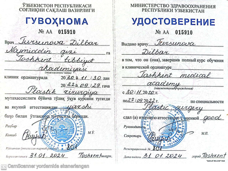 Oliy ma'lumotli. Kosmetologiya Blifaroplastika Botoks Mezo  Intimlazr
