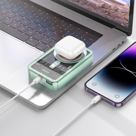 Hoco Q14A Transparent 2in1 Magnetic Power Bank 10000mAh for iPhone