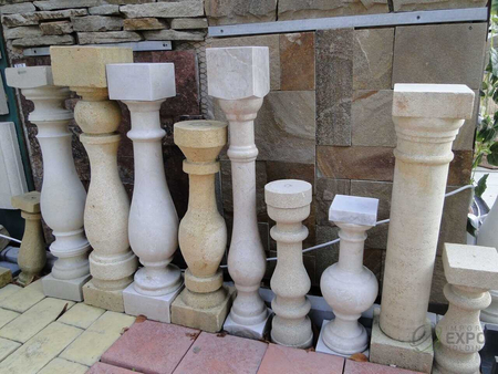 Капитель, колонна, балясина, перила из натурального камня