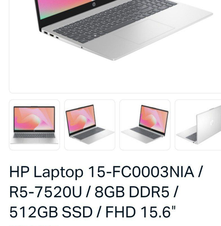 Notebook Hp 512 gb holati ideal
