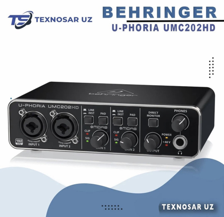Behringer U-PHORIA umc 202hd внешняя звуковая карта