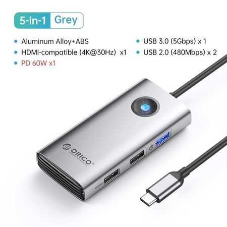Док-станция ORICO Type C HUB 5in1