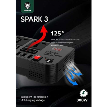 Car Pilot Green Spark 3 GNSPOW 300W /Автомобильный инвертор мощности