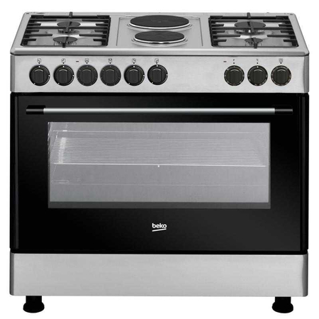 Комбинированная газовая плита Beko,90 см.GE12121DX.Цвет-инокс.Турция