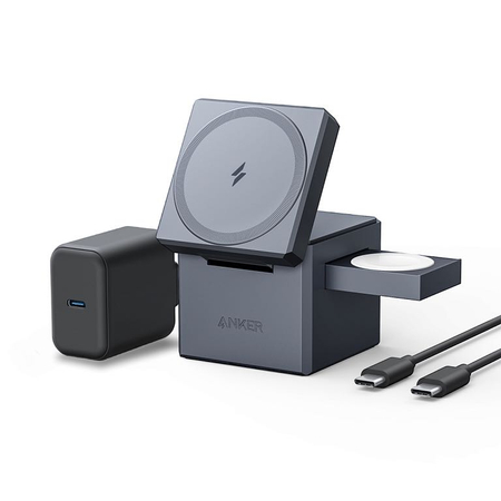 Беспроводное зарядное устройство Anker 3-в-1 Cube MagSafe