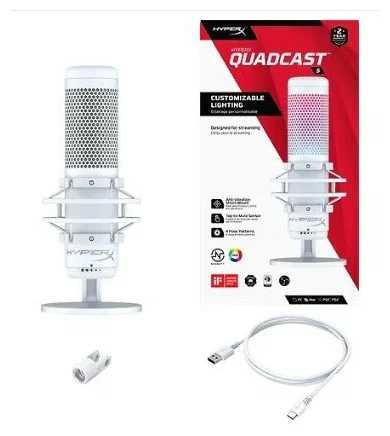 HyperX Quadcast S Микрофон бело-серый 519P0AA