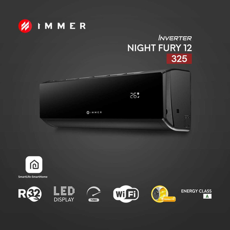 Кондиционер Immer Черный 12 inv+Wi-Fi управление.