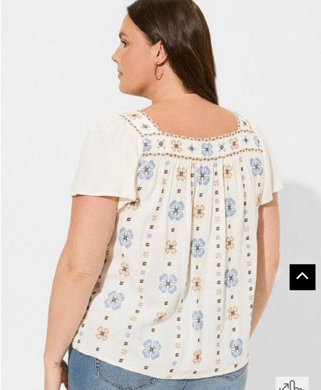 PLus size. Брендовая вышитая блузка. США