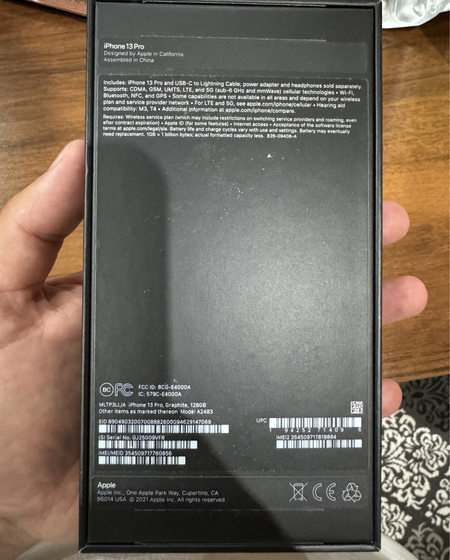 Iphone 13 pro Graphite 128 Gb