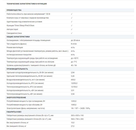 Кондиционер  Artel Everest SIDAW12HE