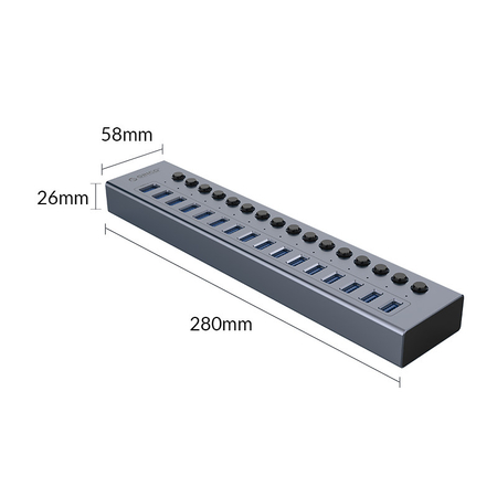 Usb hub 20tali metal