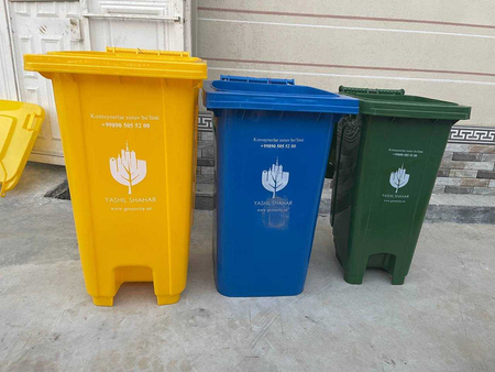 Пластик урна, мусорная урна, Plastik musornaya konteyner