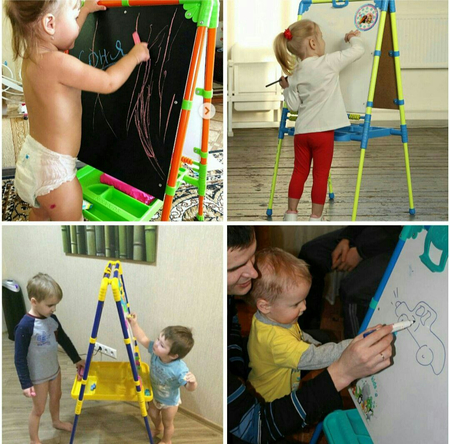 Доска магнитная двухсторонняя. Мольберт Российский NIKA kids