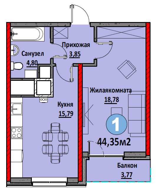 ЖК « SOY BO’YI»
Застройщик«MURAD BILDINGS»
 Бизнес Класс. общ.пл:44.35