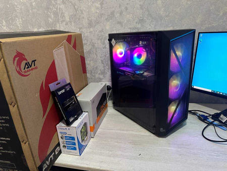 Игровой кейс 10 ядерный / RX 580 8gb / 512 gb Nvme Lexar / 16gb DDR4