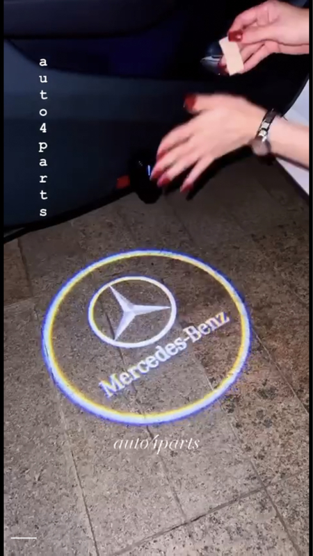 Штатная подсветка в двери с логотипоChevrolet, Mersedec- Benz, Hyundai