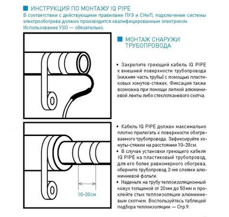Набор для защиты водопровода от замерзания IQ PIPE