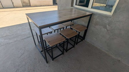 Новинка,  стол с  табуретами 6+1