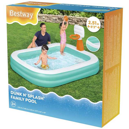 Детский надувной бассейн 251x168x102см  BESTWAY БАСКЕТБОЛ 54445
