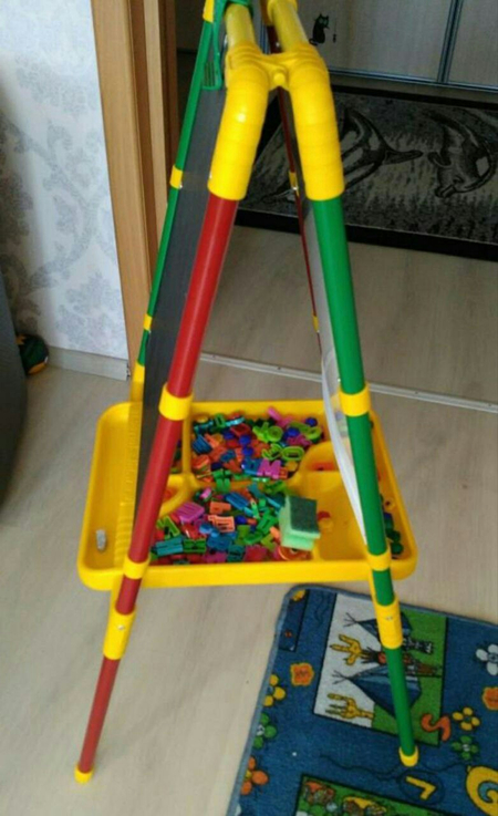 Доска магнитная двухсторонняя. Мольберт Российский NIKA kids