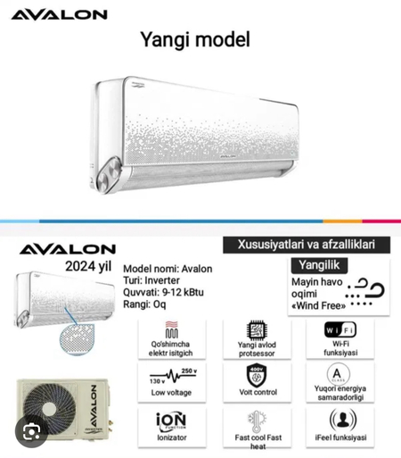 Avalon Konditsioner yangi versiyasi eng arzon narxda bizdanxarid qilin
