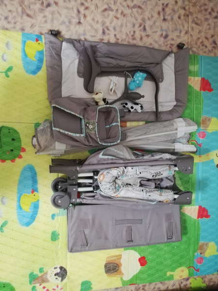 Манеж кровать 3 в 1 baby zoo