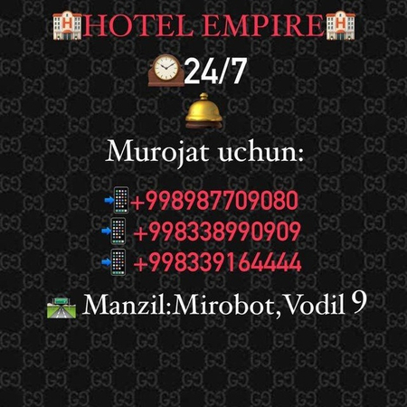 Soatlik va Sutkalik Mexmonhona EMPIRE HOTEL