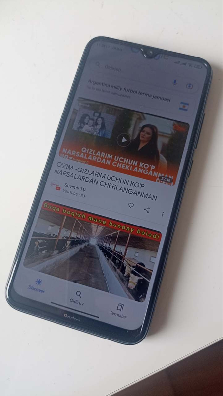 Redmi note 8 telefonga gap yuq karopka dekumen bor