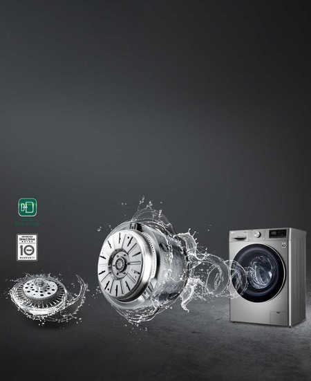 LG-8,5 кг+5кг Сушка. Стиральная машина Inverter Direct Drive+Steam
