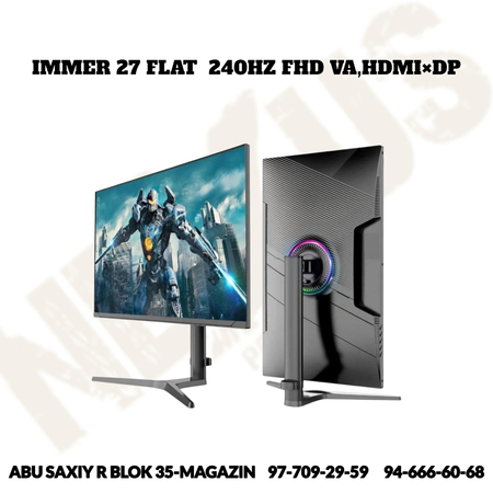 Monitor  IMMER 32 Curved 165Hz RGB Gaming FHD New