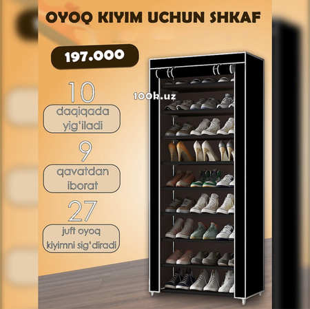 Oyoq kiyimlar uchun akuratni shkaf soni kam qolgan