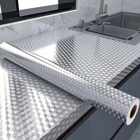 Самоклеющаяся фольга и обои для защиты кухонной стены от капель воды,
