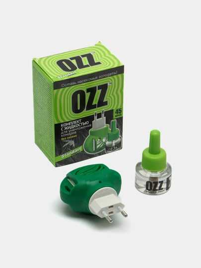 Комплект жидкости от комаров и электрофумигатора OZZ, без запаха, 1 шт